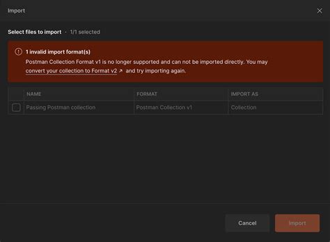 How To Fix Postman Collection Format V1 Is No Longer Supported By