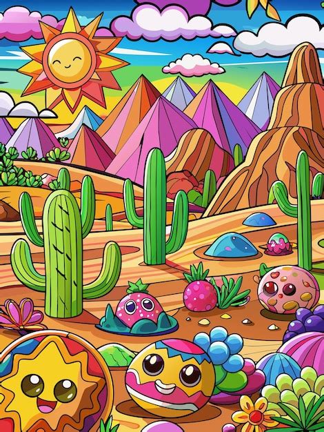 Premium Vector Desert Vector Graphics Illustration EPS Source File