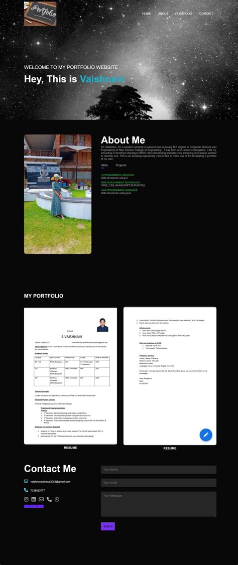 Vaishnavi Selvaraj On Linkedin Internship Portfolio