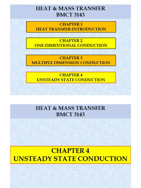 Chapter 4 Unsteady State Conduction Pdf Thermal Conduction Heat Transfer