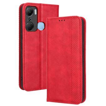 Etui en PU texture rétro auto absorbé magnétique avec support pour