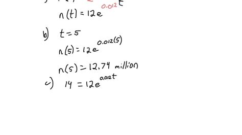 Solvedthese Exercises Use The Population Growth Model The Population