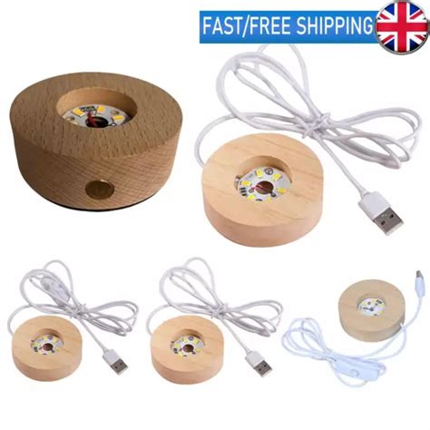 Led Display Stand Round Resin Lamps Display Stands For Crystal Glass Resin Art £8 19 Picclick Uk