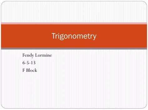 PPT Trigonometry PowerPoint Presentation Free Download ID
