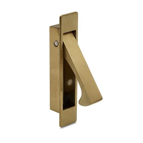 Brushed Brass Concealed Flush Pull Handle 90mm Mucheln Hardwarebox Nz