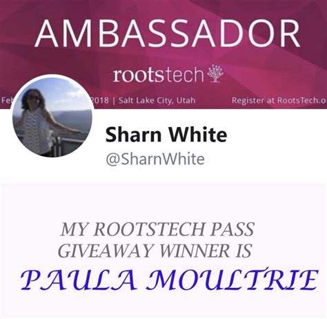 Sharn White On Linkedin Congratulations To The Winner Of My Rootstech 2019 Pass Giveaway