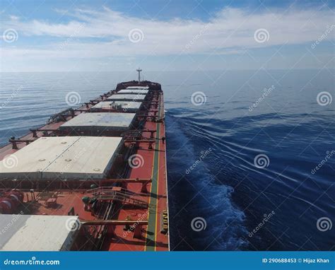 Fully Loaded Big Bulk Carrier Ship Passing Stock Image Image Of Carrier Fully 290688453