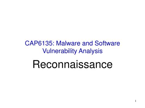 Ppt Cap6135 Malware And Software Vulnerability Analysis Powerpoint