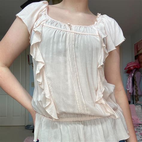 Express Women S Pink Blouse Depop