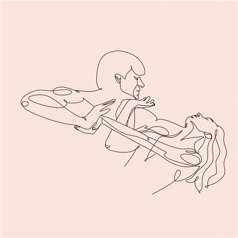 Premium Vector Continuous Drawing In One Line Happy Woman Stretching