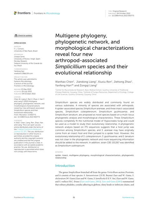 Pdf Multigene Phylogeny Phylogenetic Network And Morphological