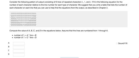 solved consider the following pattern of output consisting