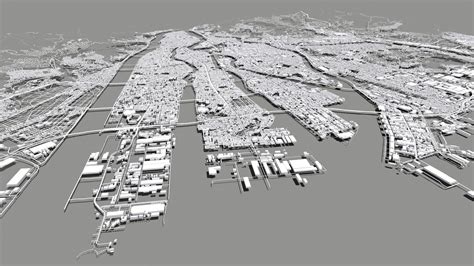 Cityscape Hiroshima Japan 3d Model Cgtrader