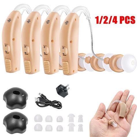 124 Pcs Digital Hearing Aid Severe Loss Rechargeable Invisible Bte