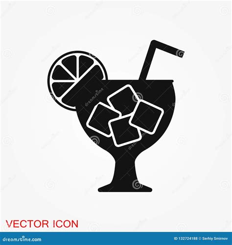 Cocktail Icon Vector Pictogram Isolated On Background Symbol Logo