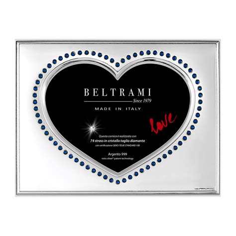 Cornice Sagomata Cuore Strass Blu Capri Beltrami Gioielli