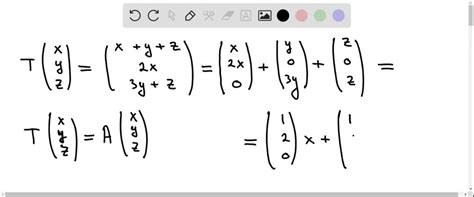 Solved Problem 3 Write Down The Matrix For The Following Linear