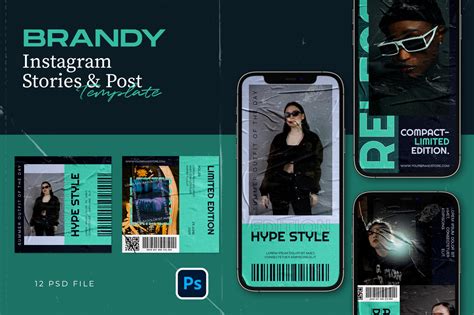 Hype Instaram Template Brandy On Yellow Images Creative Store 119475