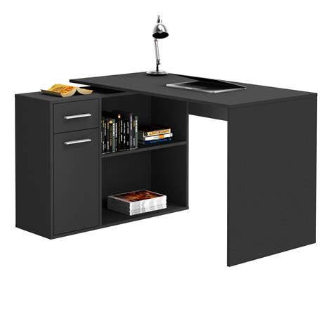 Eckschreibtisch Lena Mit Regal In Schwarz Caro Möbel