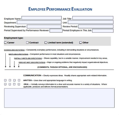 FREE 9 Performance Evaluation Forms In PDF Word