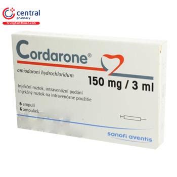 ChÍnh HÃng Thuốc Cordarone 150mg3ml điều Trị Rối Loạn Nhịp Tim
