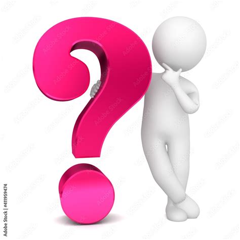Pink Interrogation Point Question Mark 3d Stock Illustration Adobe Stock