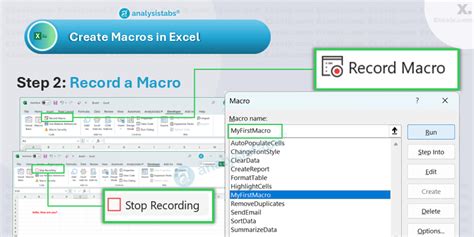how to create macros in excel a step by step guide to automating tasks