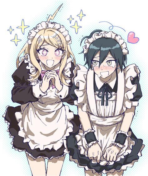 Saihara Shuichi And Akamatsu Kaede Danganronpa And 1 More Drawn By