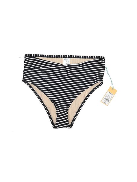 Kona Sol Stripes Ivory Swimsuit Bottoms Size M 10 Off Thredup