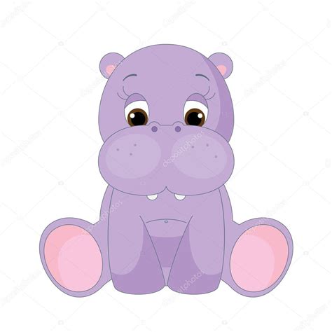 Cute Purple Hippo