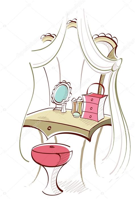 Dressing Table — Stock Vector © Zzve 13416206