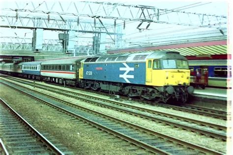 35mm Railway Colour Negative Class 47 539 At Crewe £1 95 Picclick Uk