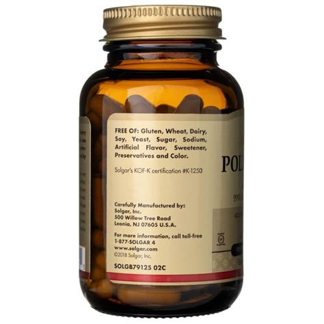 Solgar Policosanol 20 Mg 100 Kapsułek Medpak