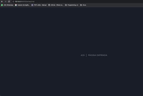 Class Serie Dando Erro E Tbm Mostrando Erro 419 Laravel Parte 1