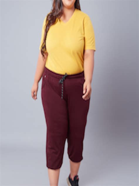 Buy Cupid Women Plus Size Maroon Capris Capris For Women 19339340