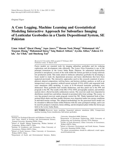2021 a core logging machine learning and geostatistical modeling