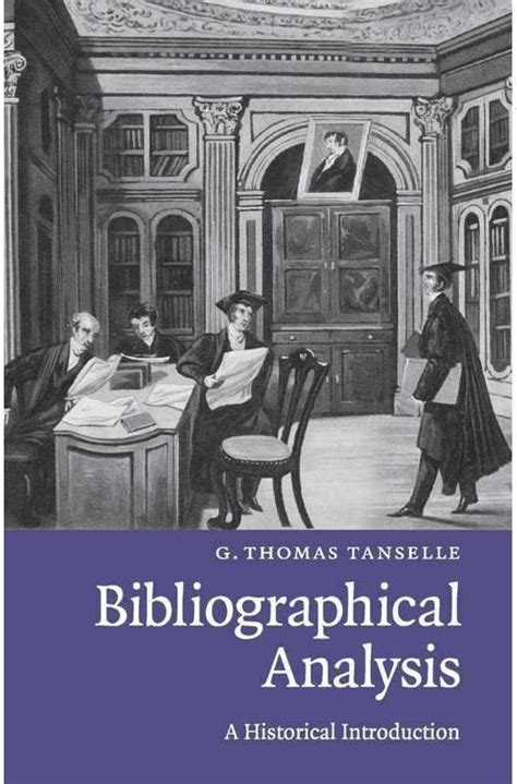 Livro Bibliographical Analysis G Thomas Tanselle Estante Virtual