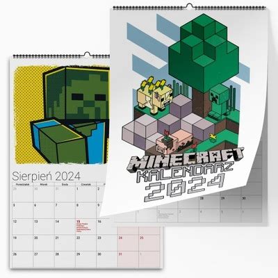 KALENDARZ ŚCIENNY 2024 MINECRAFT 02 A4 13 STRON 14277622155