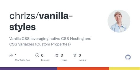 Github Chrlzsvanilla Styles Vanilla Css Leveraging Native Css