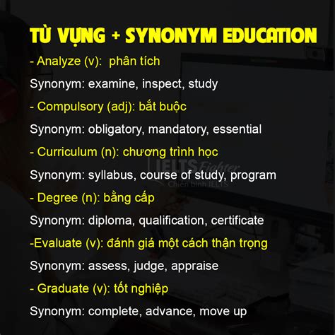 30 Ngày Chinh Phục 65 Ielts ‼️tỪ VỰng Topic Education Synonym‼️