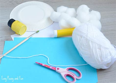 Rain Cloud Paper Craft With A Paper Plate Sun Easy Peasy And Fun