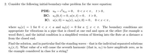 solved 2 consider the following initial boundary value