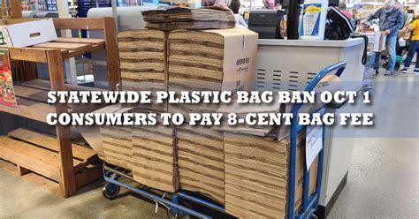 Consumers To Be Charged Statewide 8 Cent Bag Fee Starting October 1