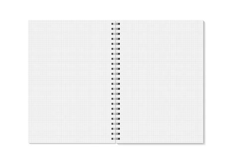 Realistic Opened Horizontal Cell Lined Notebook 49596895 Vector Art At Vecteezy