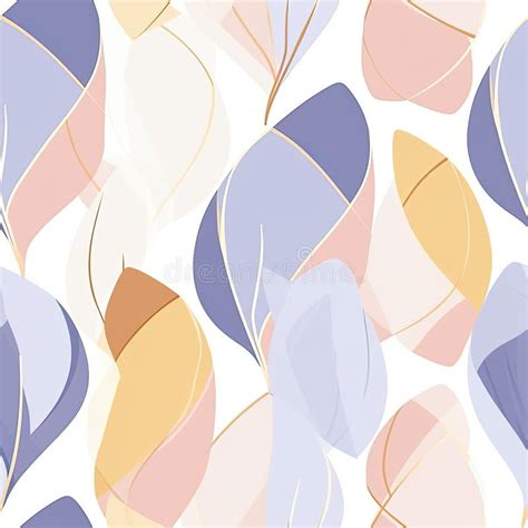 Seamless Fabric Pattern Featuring Pastel Tones And Geometric Stock