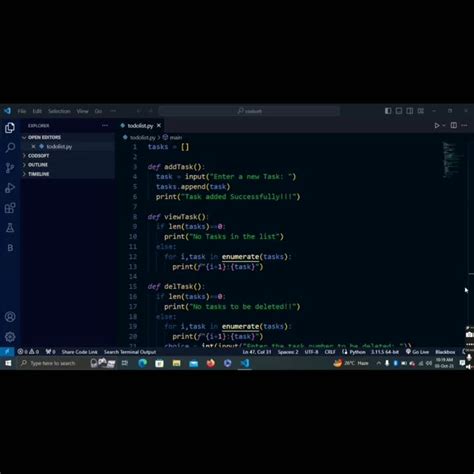 Pythonprogramming Codsoft Todolist Internship Amreen