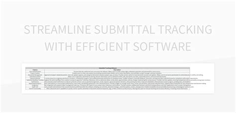 Free Submittal Tracking Templates For Google Sheets And Microsoft Excel Slidesdocs