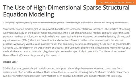 The Use Of High Dimensional Sparse Structural Equation Modeling An