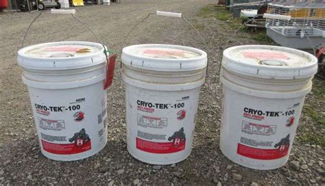 3 Five Gallon Pails Of Cryo Tek 100 Antifreeze Many Uses Including
