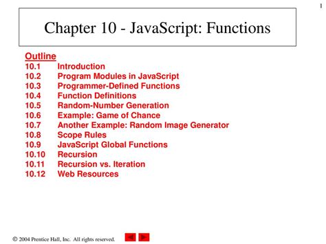 Chapter 10 Javascript Functions Ppt Download